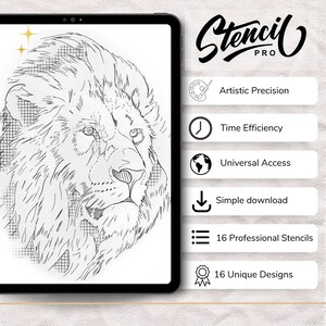 Lion Brushes Procreate Brush Set Lion Tattoo Stamp Brushes Procreate ...