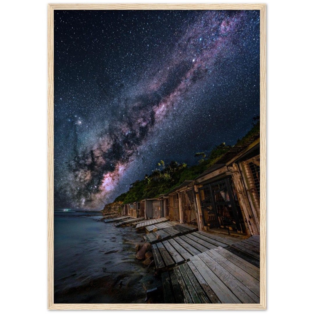 Milky Way Over Sandon Point Framed Wall Art | Night Sky Photo Print ...