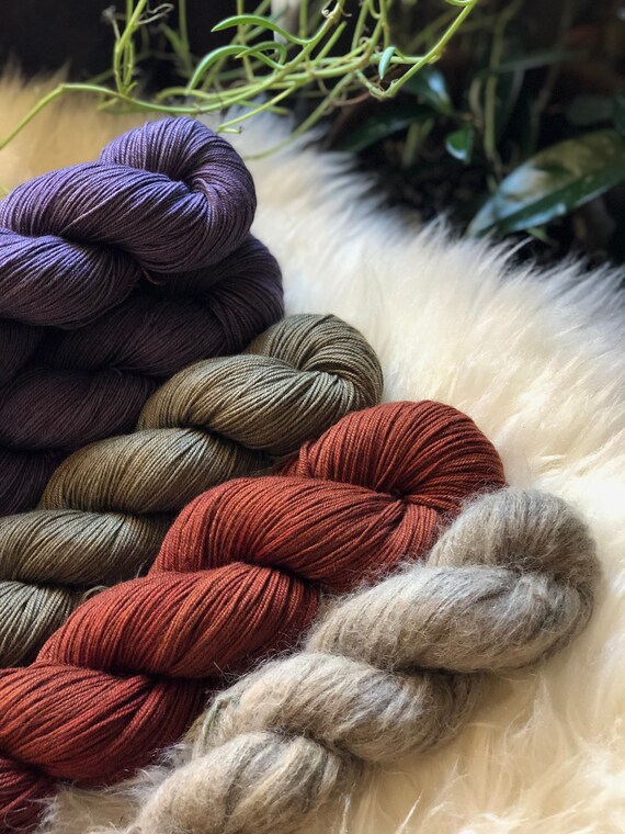 Naturally Dyed Yarn Kodama on Yak Sock Macrame Sewing & Fiber Craft ...