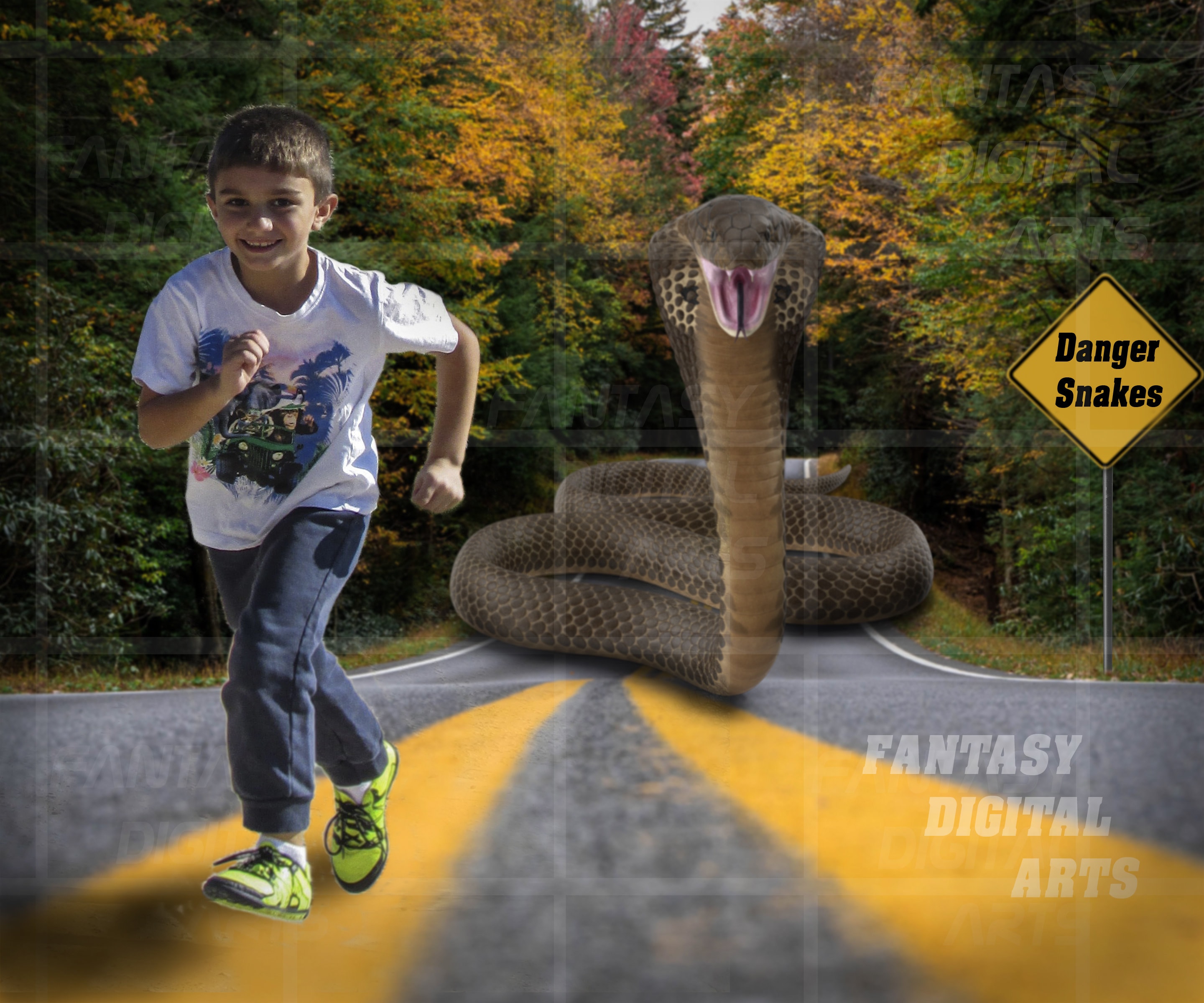 Snake Digital Background for Kids, Running Snake Photography Composite ...