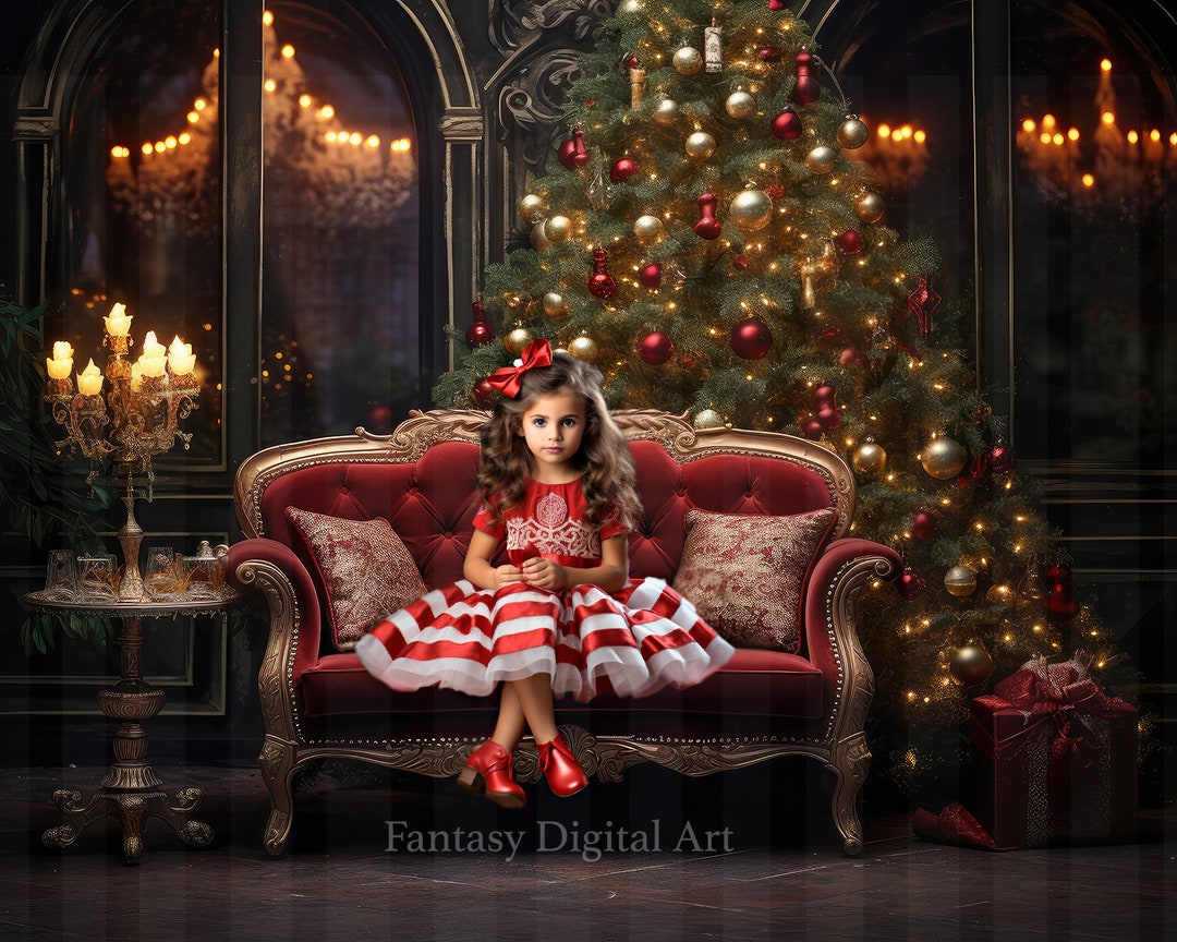 Christmas Studio Digital Backdrop Christmas Portrait - Etsy Canada
