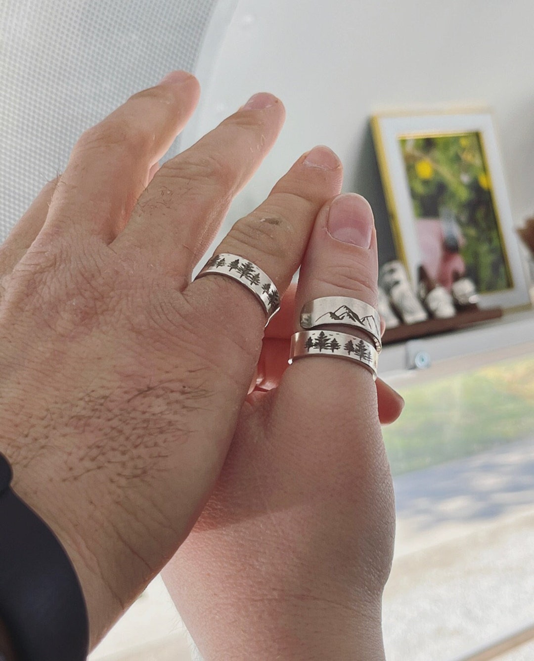 Nature's Embrace His and Hers Matching Spoon Ring Set - Etsy