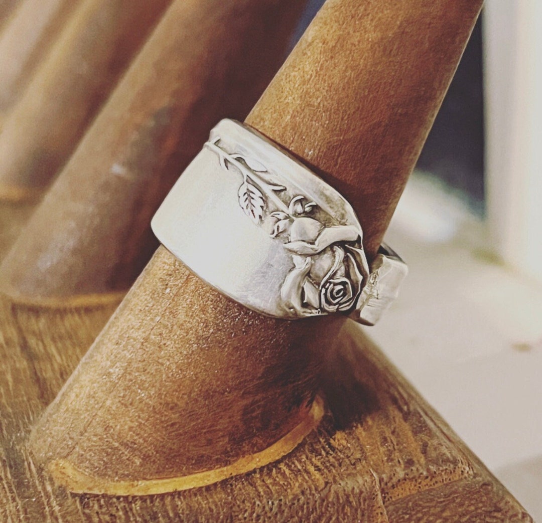 Tupperware Rose Spoon Ring, Silverware Spoon Ring, Spoonie, New ...