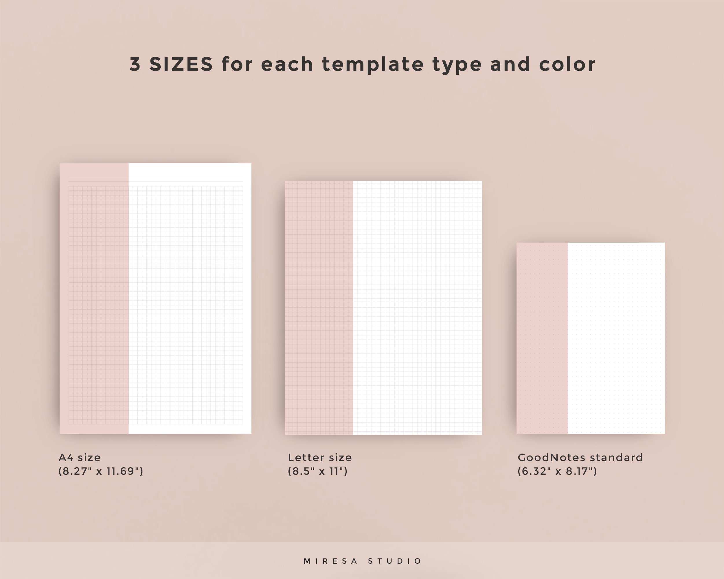 168 Cornell Digital Note Taking Templates A4 Size, Letter Size ...