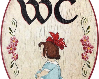 Nostalgia Nostalgia Retro Bathroom Door Sign Antique Style - Etsy