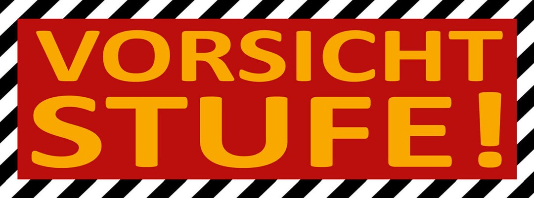 Sign Caution Step Steps Stairs Caution Tripping 27x10 Sheet Metal or ...