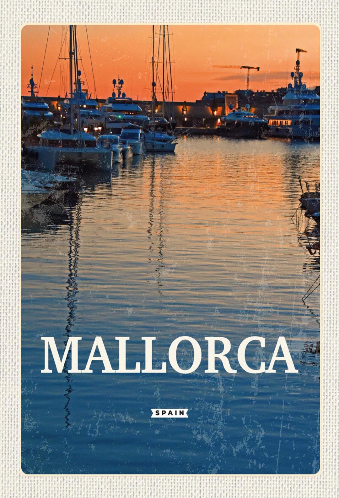 Sign Saying Mallorca Spain Spain Harbor Messenger Jw - Etsy