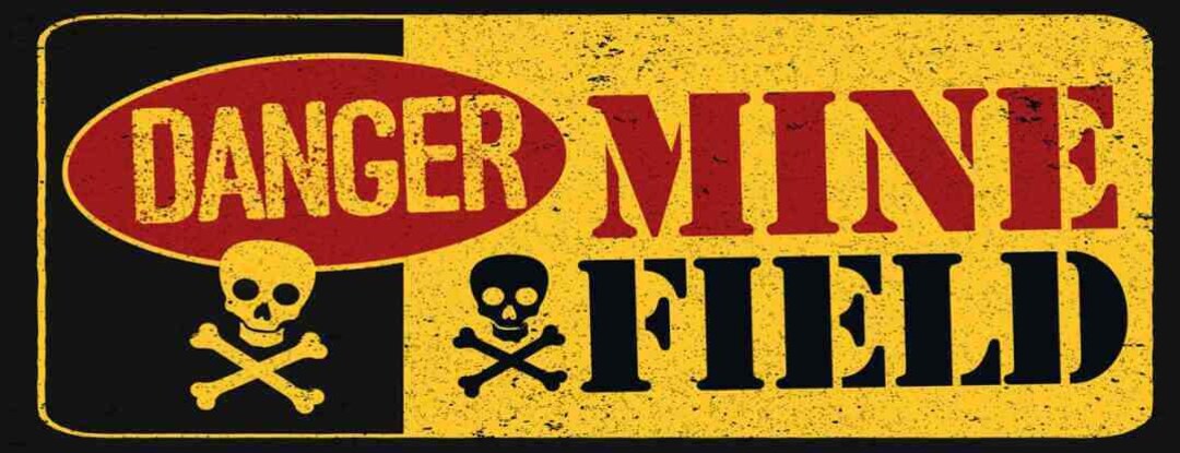 Sign Danger Mine Field Danger Attention Mine Field Caution 27x10 Sheet ...