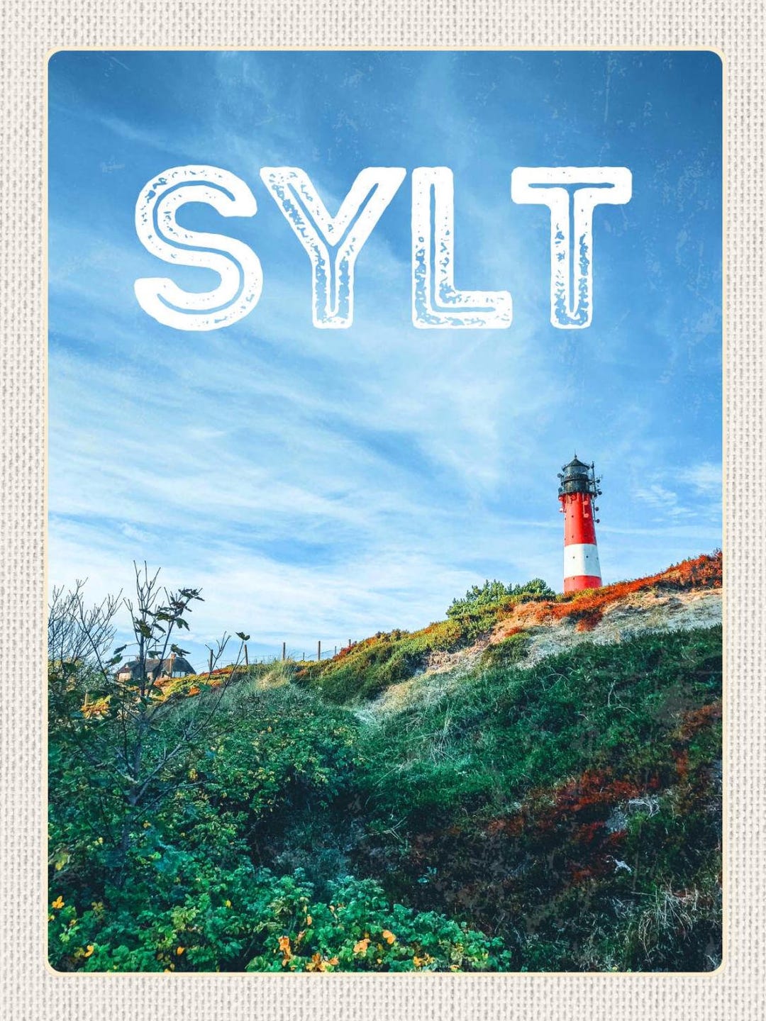 Sign Sylt Island Lighthouse Coast East Frisia D 12x18 20x30 30x40 Sheet ...