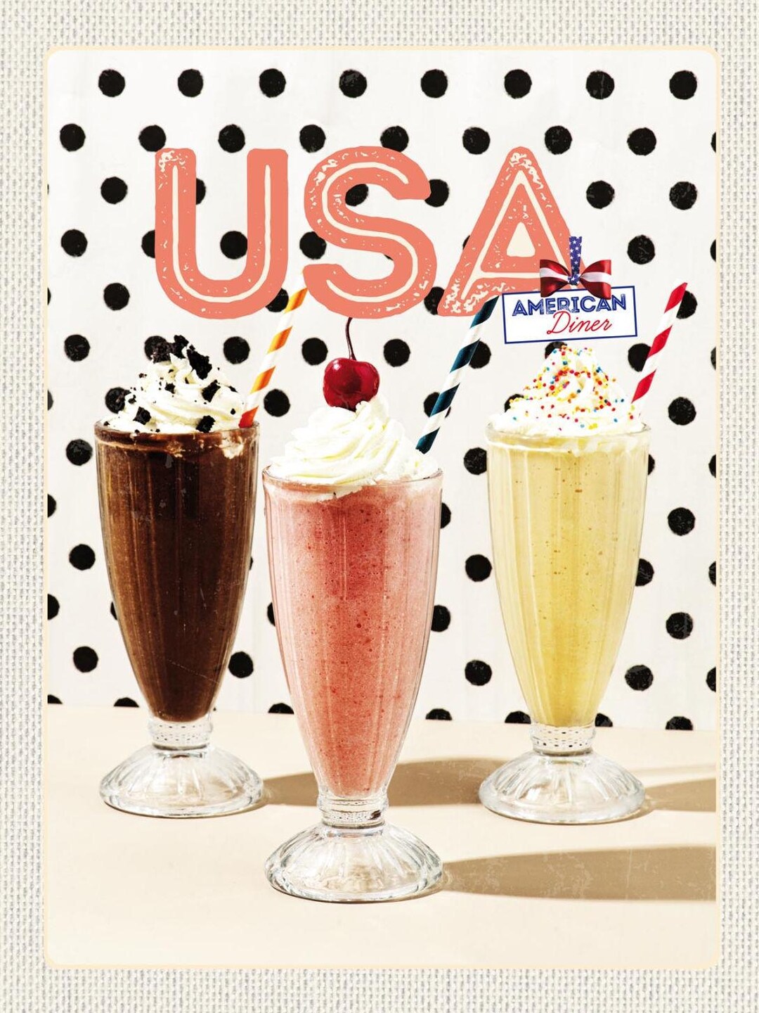 Sign USA American Diner Milkshake Café America 12x18 20x30 30x40 Sheet ...