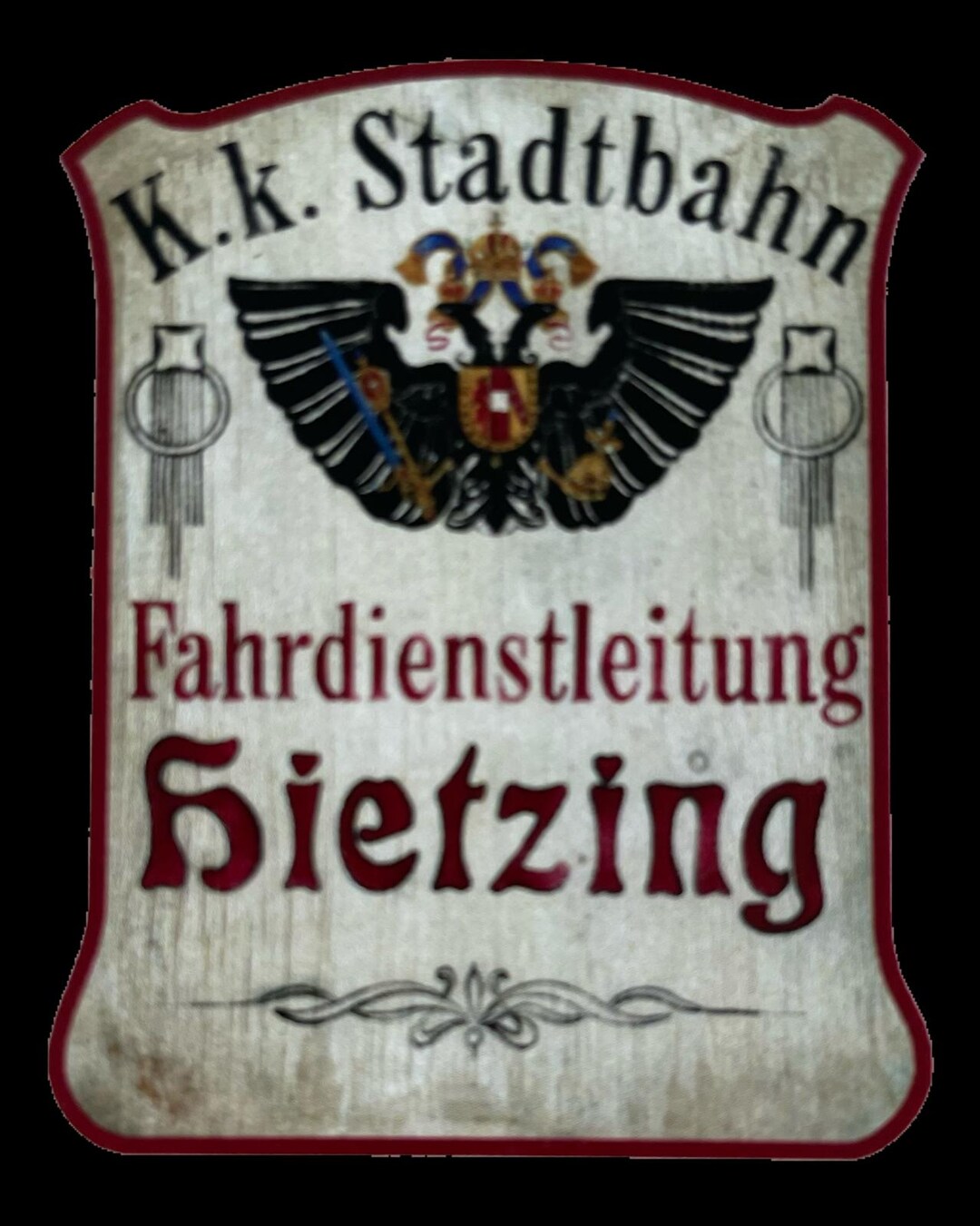 Nostalgia Wooden Sign Kuk City Railway Dispatcher Hietzing Vienna Sign ...