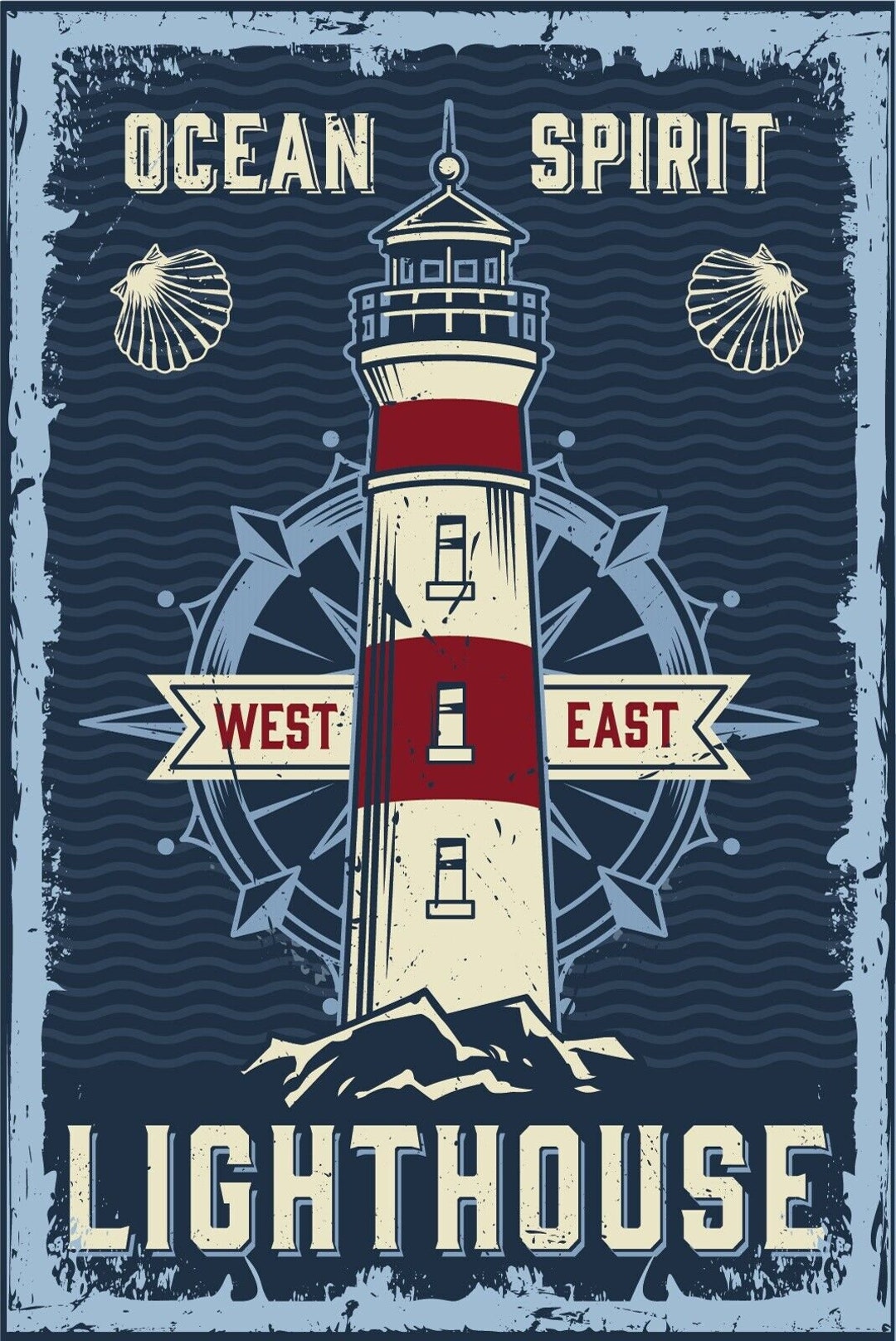 Nostalgia Sign Ocean Lighthouse Lighthouse 12x18 / 20x30 / 30x40 Sheet ...