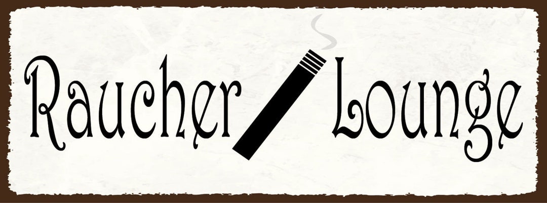 Sign Smoker Lounge Cigarette Lounge Club Smoking 27x10 Sheet Metal or ...