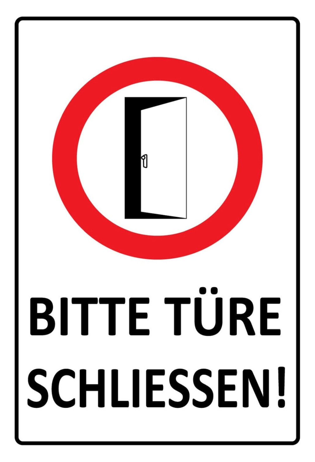 Schild spruch bitte türe schließen achtung jw - Etsy.de