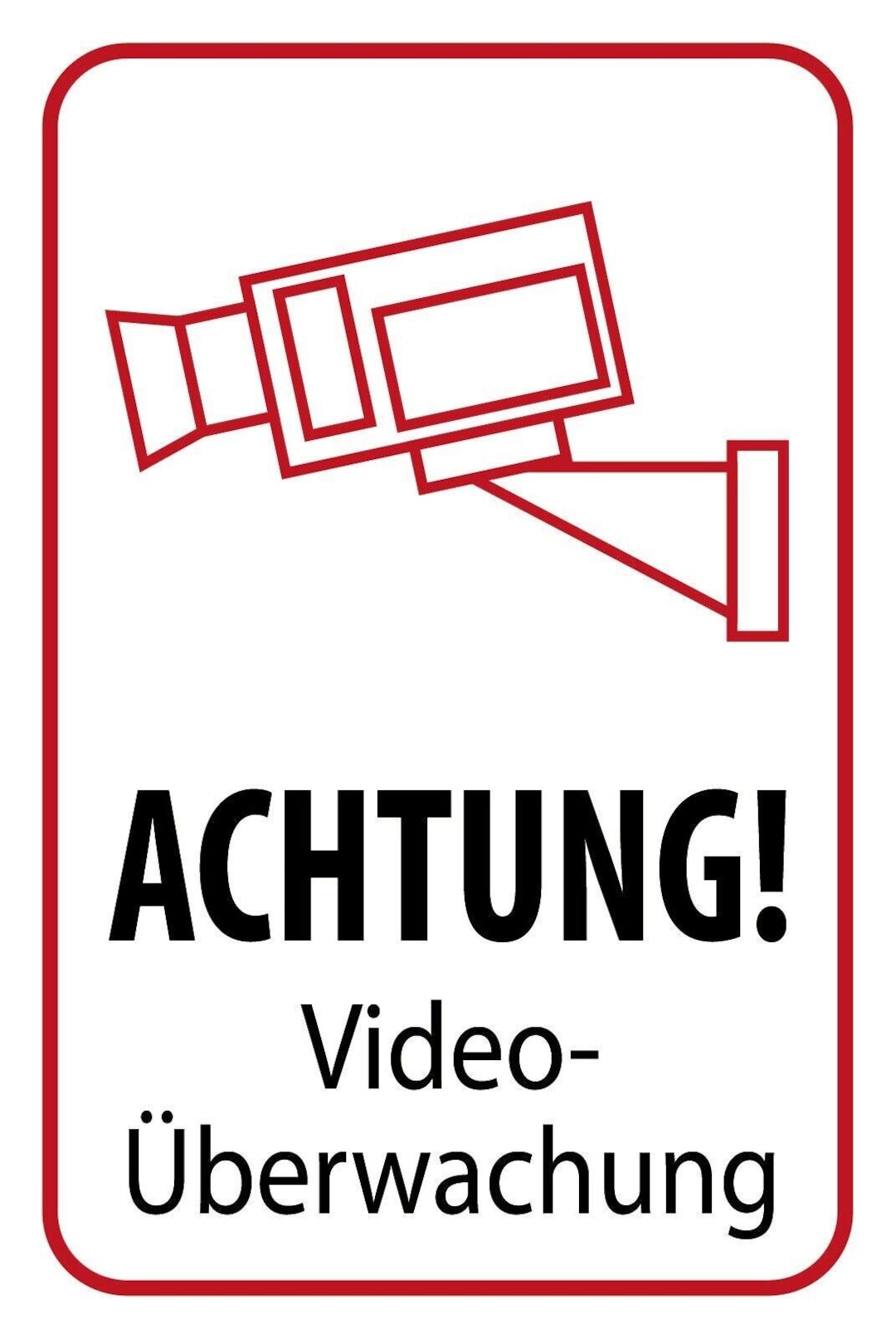 Sign Caution Video Surveillance Camera 12x18 / 20x30 / 30x40 Sheet ...