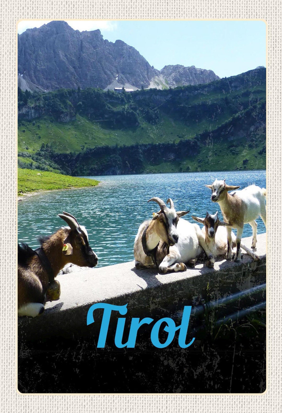 Shield Saying Tyrol Austria Mountains Mountain Lake Goats Jw - Etsy