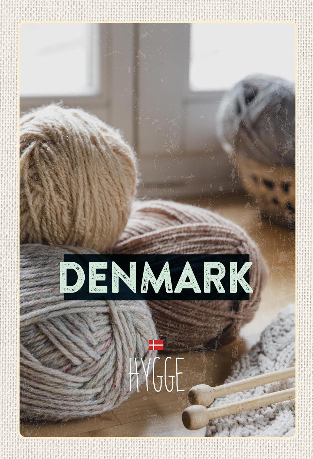 Sign Saying Hygge Denmark Denmark Wool Knitting Jw - Etsy