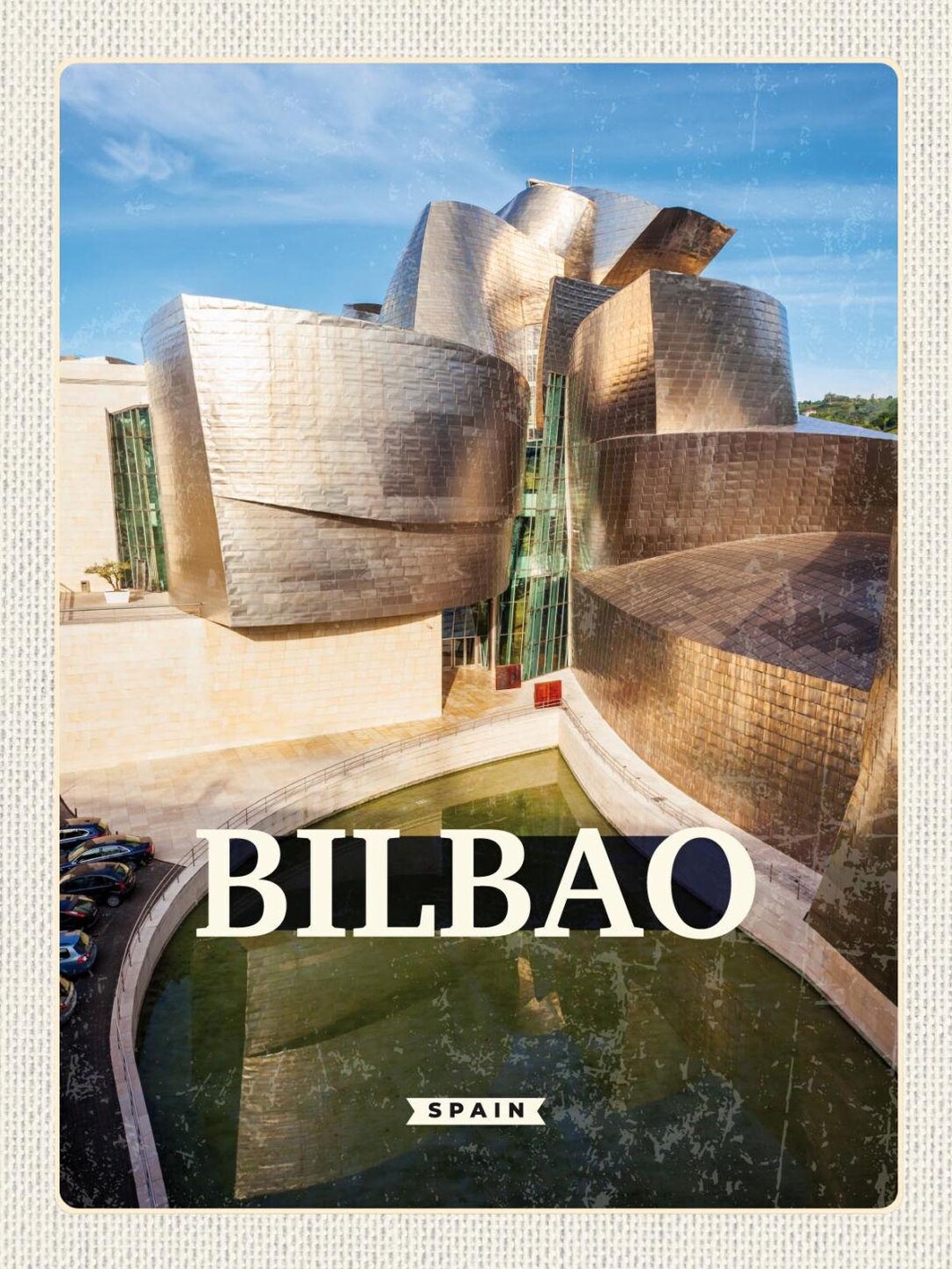 Sign Bilbao Spain Guggenheim Museum City 12x18 20x30 30x40 Sheet Metal ...