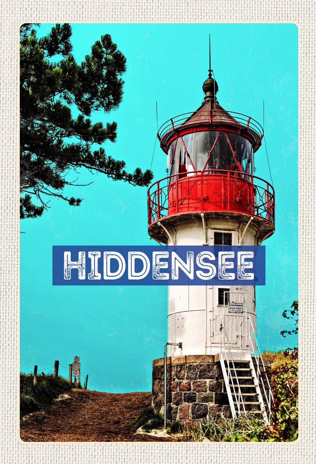 Sign Saying Hiddensee Germany Lighthouse Jw - Etsy