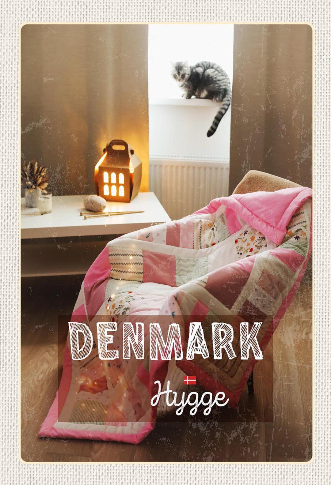 Sign Saying Hygge Denmark Denmark Cat Armchair Jw - Etsy