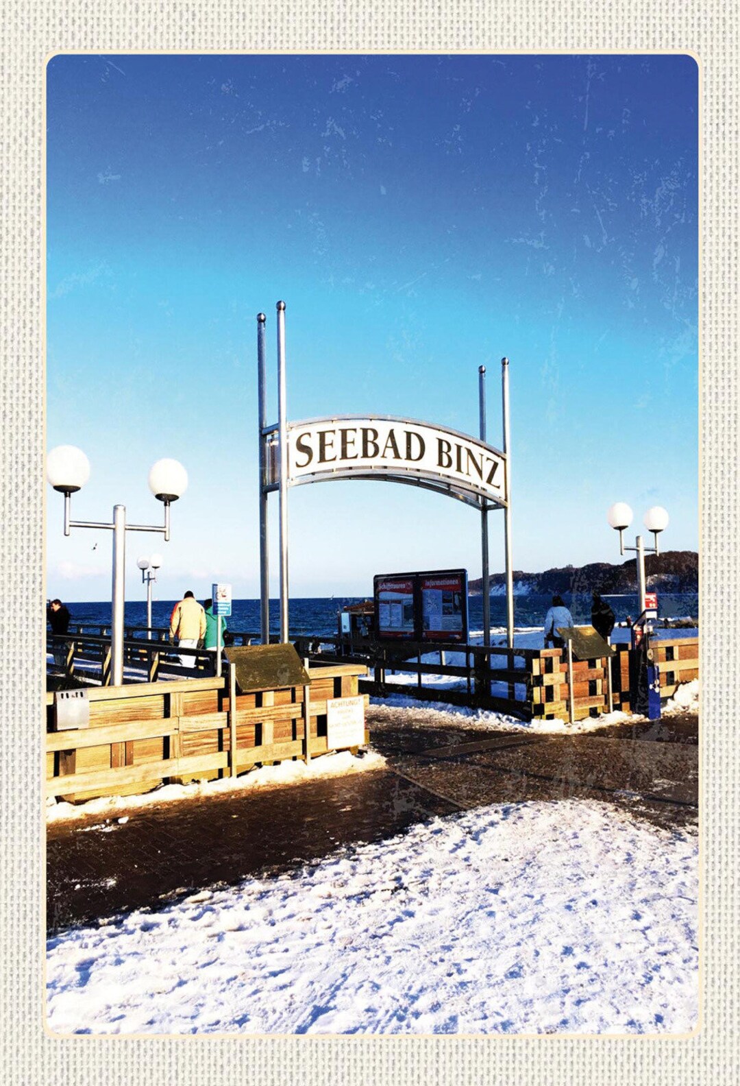 Sign Saying Seaside Resort Binz Winter Sea Jw - Etsy