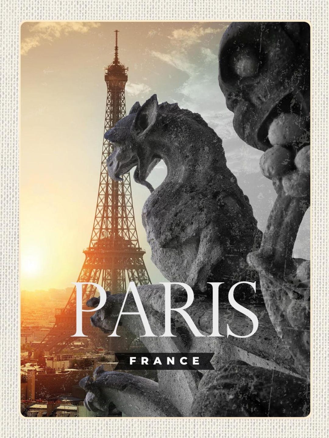 Sign Paris France From Notre-dame Eiffel Tower 12x18 20x30 30x40 Sheet Metal/wood - Etsy