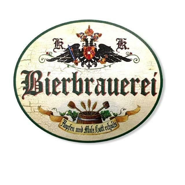 Kuk Nostalgie Holzschild Bierbrauerei Bier Schild Hopfen Und - Etsy