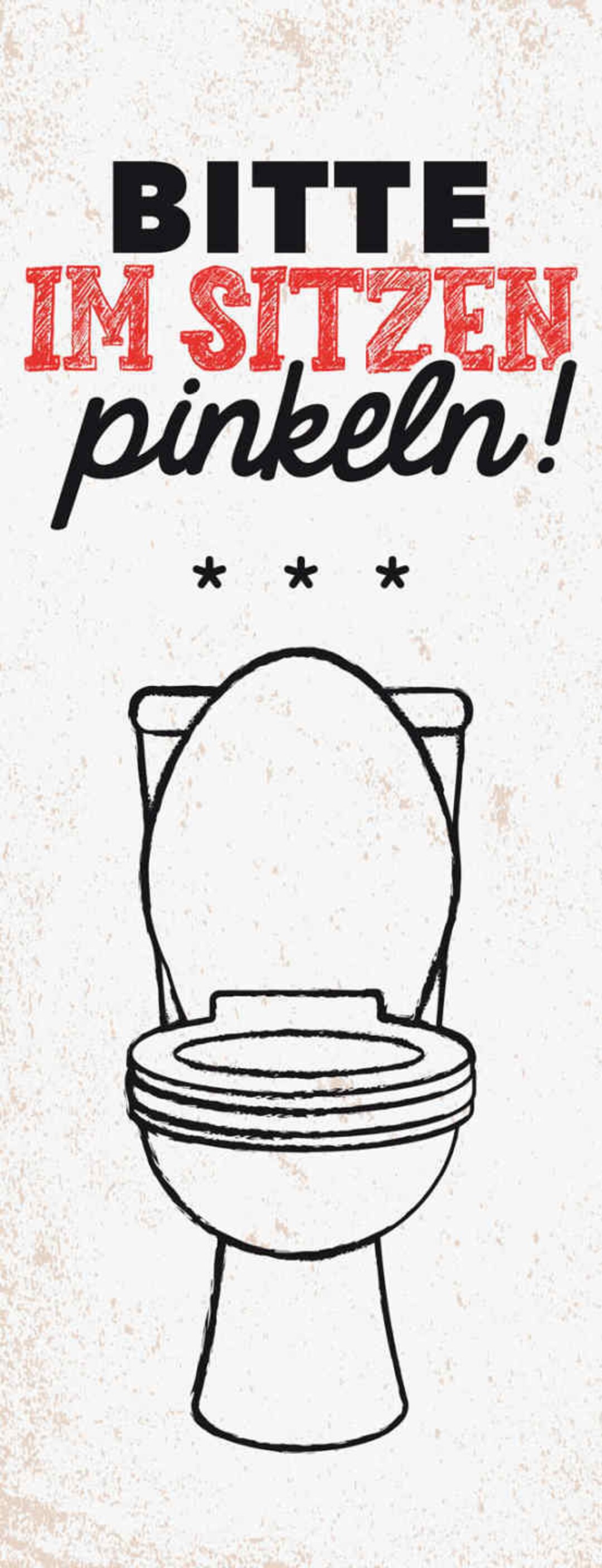 Sign Please Pee While Sitting Toilet Toilet Man Men 27x10 Sheet Metal ...