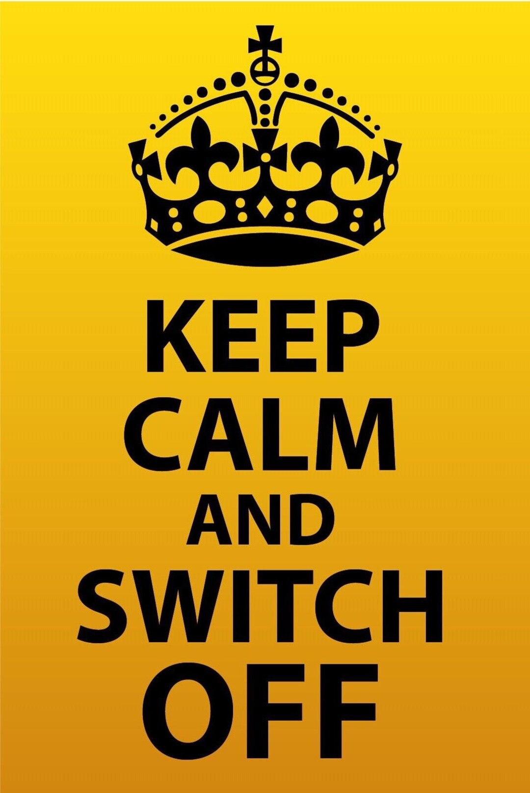 Sign Keep Calm Switch off 12x18 / 20x30 / 30x40 Sheet Metal or Wood - Etsy