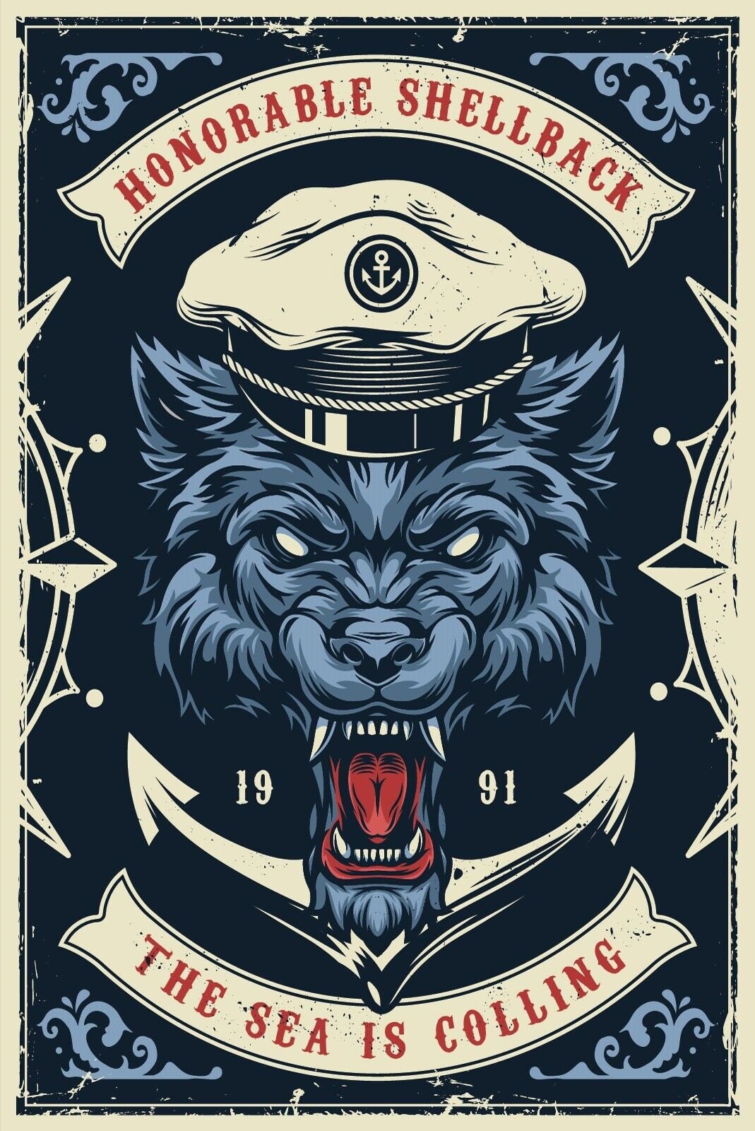 Nostalgia Sign Honorable Shellback Ocean 12x18 / 20x30 / 30x40 Sheet ...