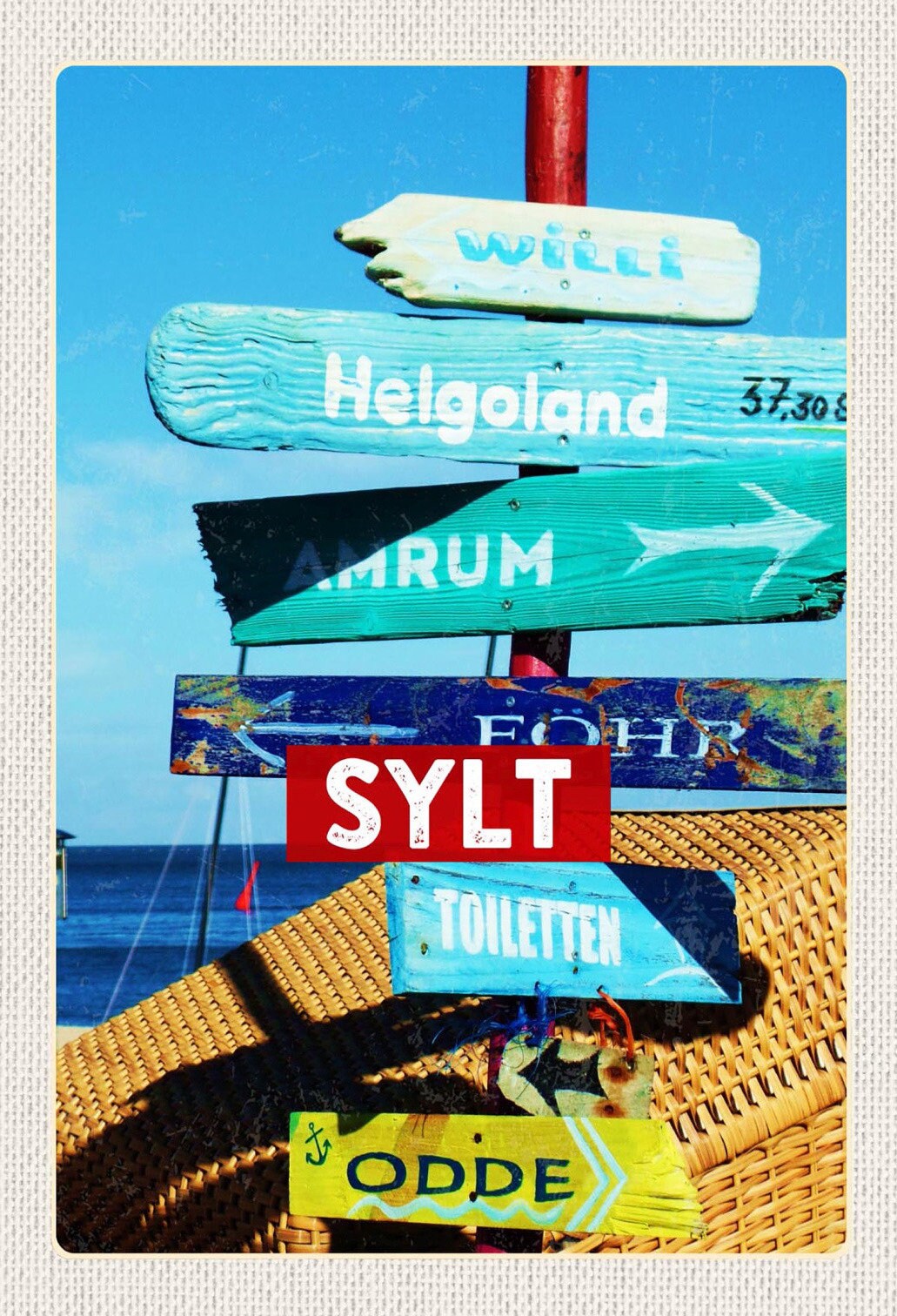 Sign Saying Sylt Germany Signpost Tree Willi Helgoland Amrum Toilets Jw ...