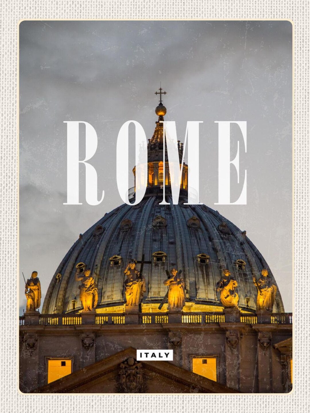 Sign Rome Italy Rome Italy St. Peter's Basilica 12x18 20x30 30x40 Sheet ...
