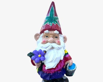 Hippie Gnome Statue - Etsy