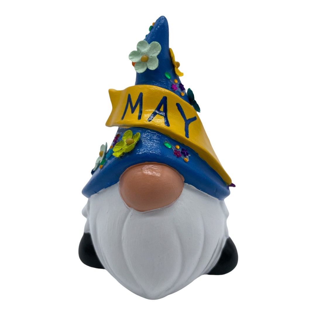 May Birthday Garden Gnome, May Birth Month Gnome Gift, Gift for Someone ...