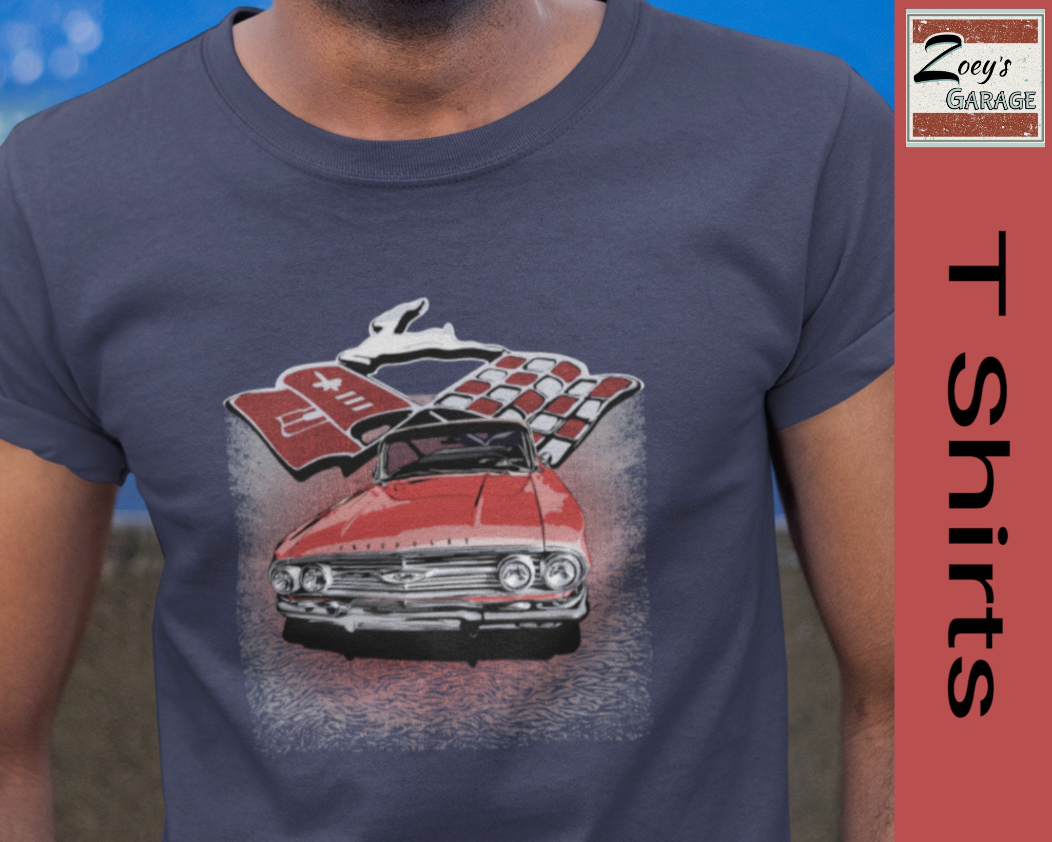 Classic Car Shirt Featuring Red 1960 Chevy Impala Unisex Jersey Tee 60 ...