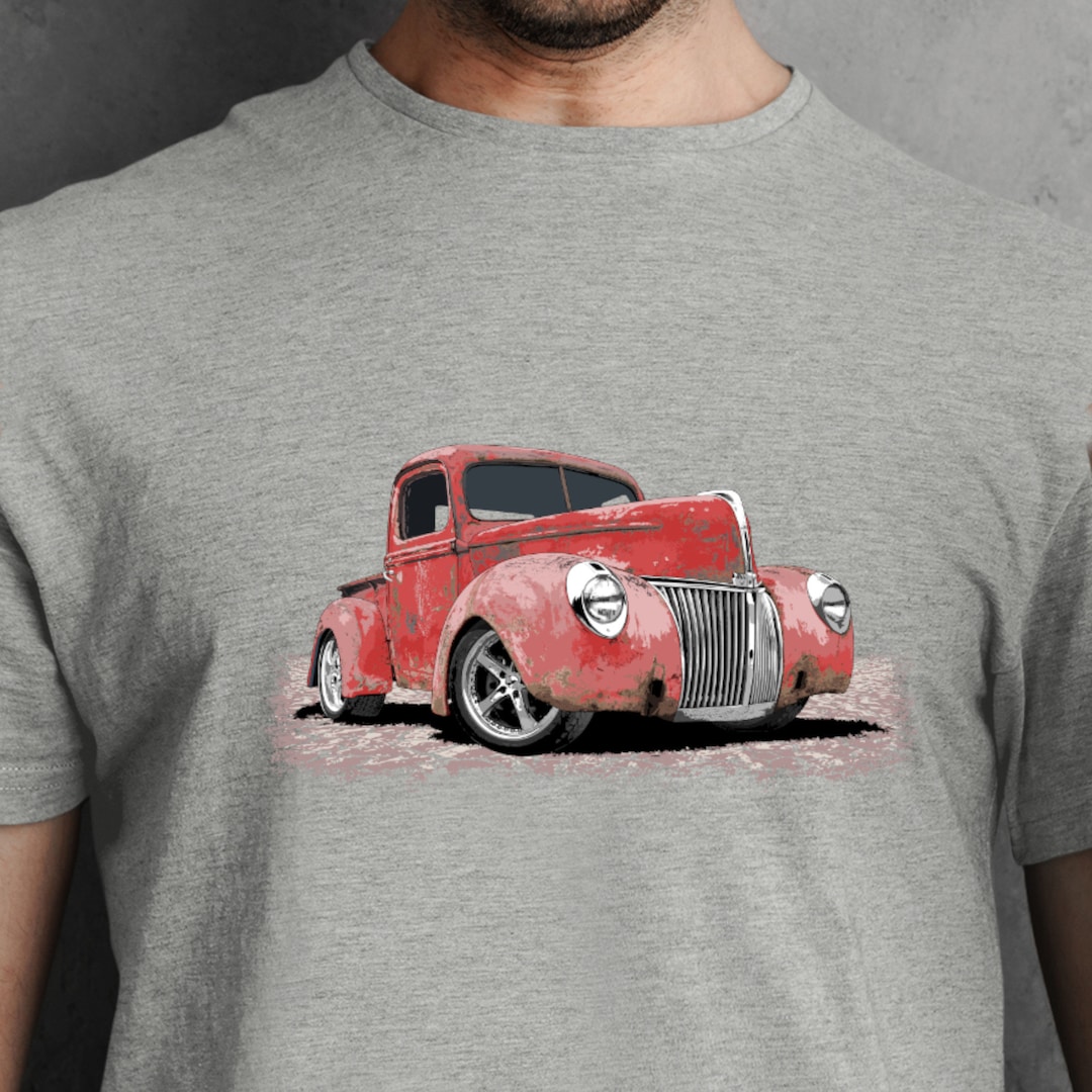 Classic Truck Shirt Featuring Rusty Red 40 Ford Truck - Vintage 1940 ...