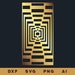 Optical Illusion Pattern Room Divider Set | Geometric Wall Panel ...
