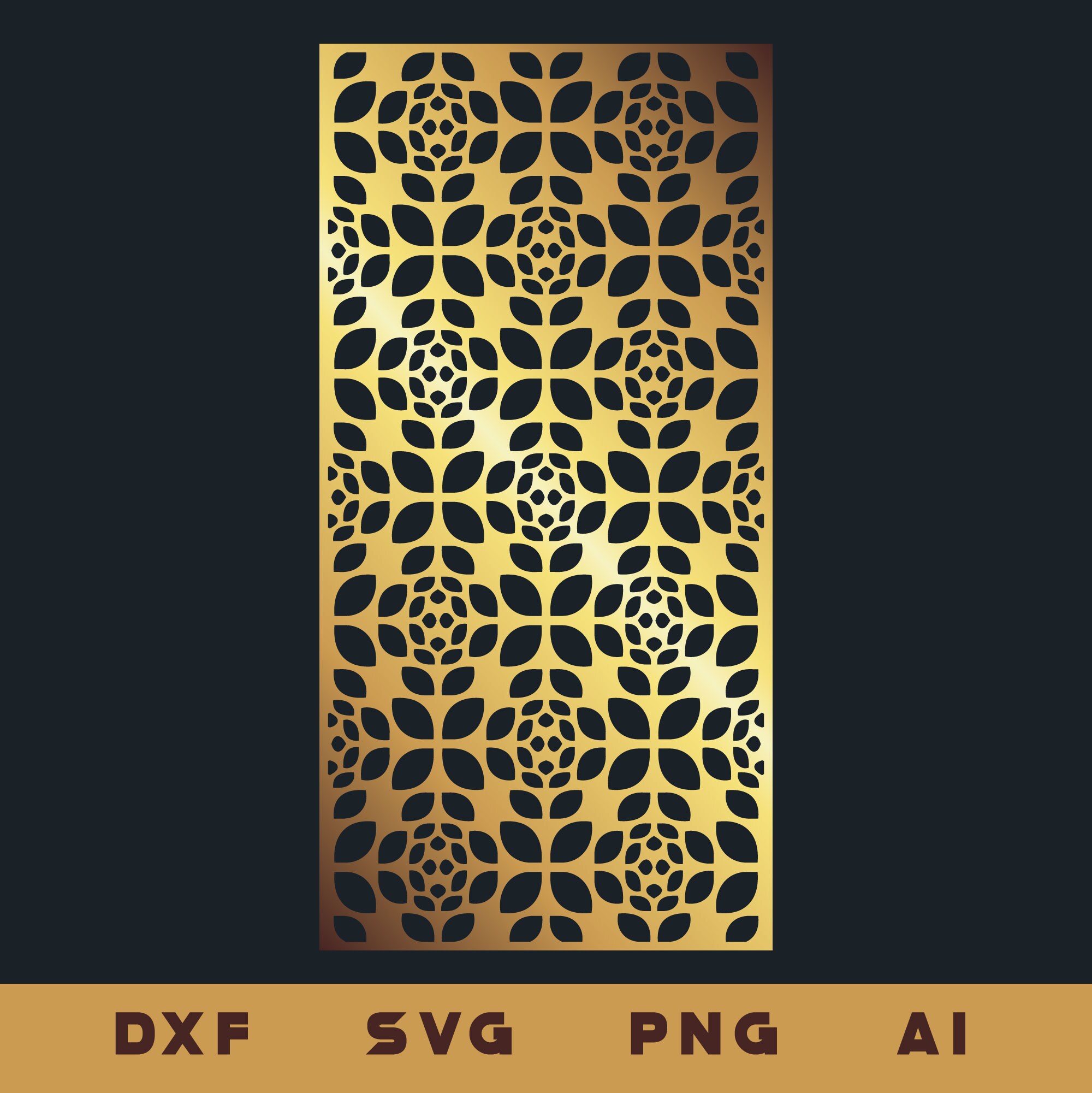 Floral Petal Panel Bundle | Room Divider Blooming Botanic Pattern ...