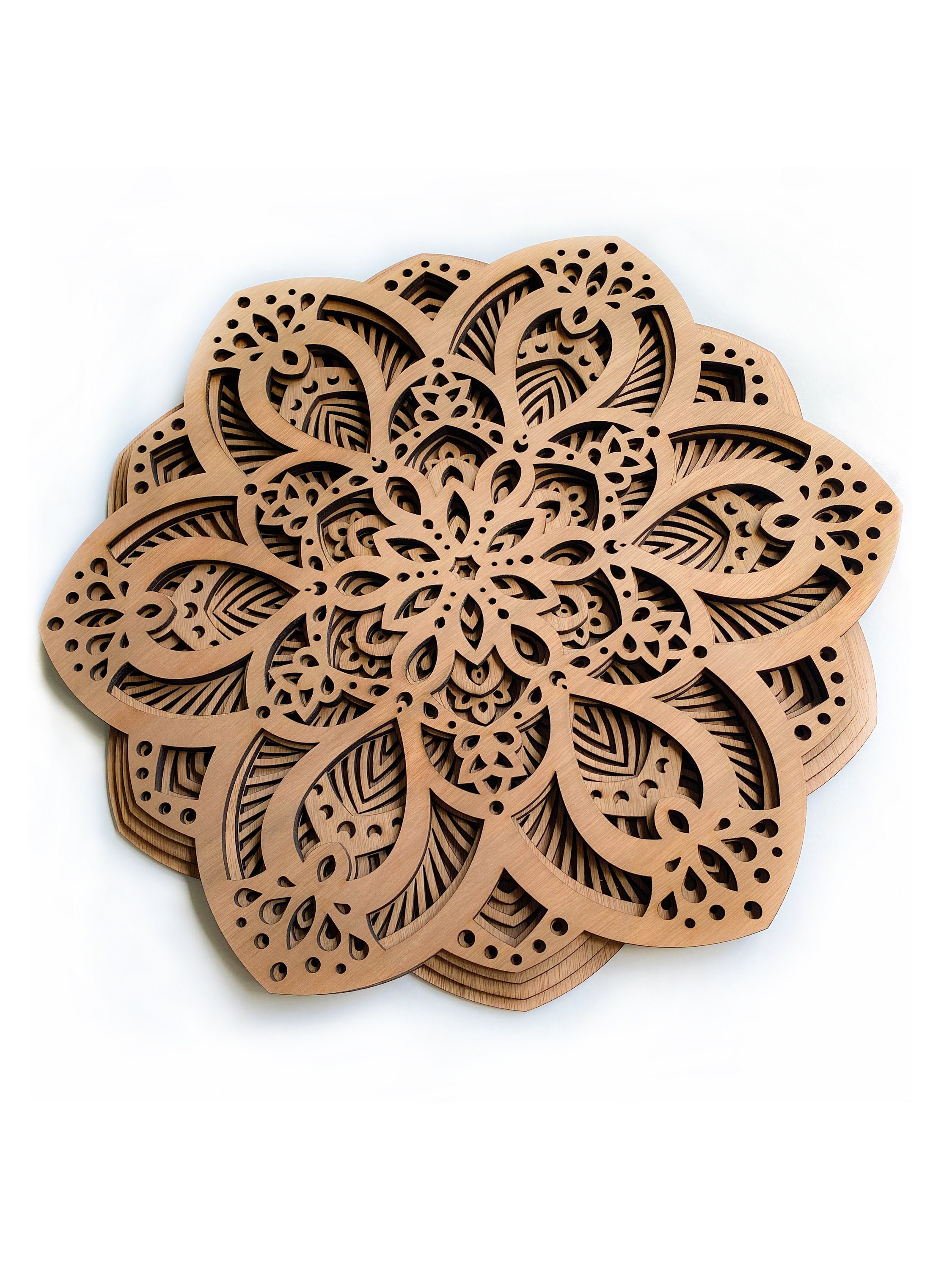 M03 - Mandala Multi Layers 3D Digital File, Mandala Dxf Files for ...