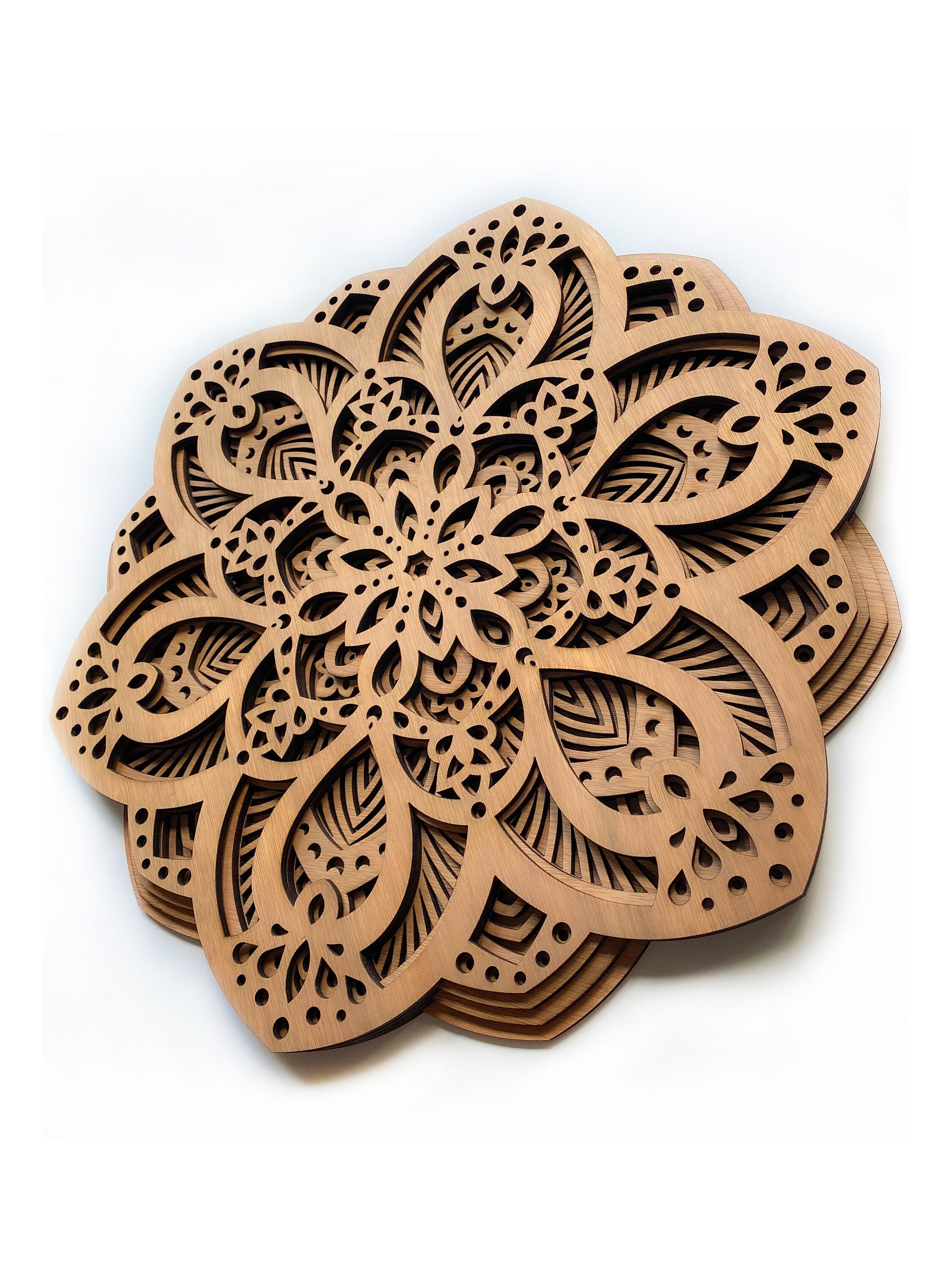 M03 - Mandala Multi Layers 3D Digital File, Mandala Dxf Files for ...
