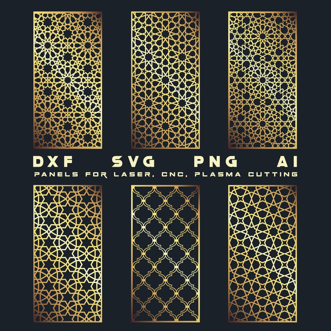 Islamic Pattern Room Divider Bundle I02 | Islamic Geometric Wall Panel ...