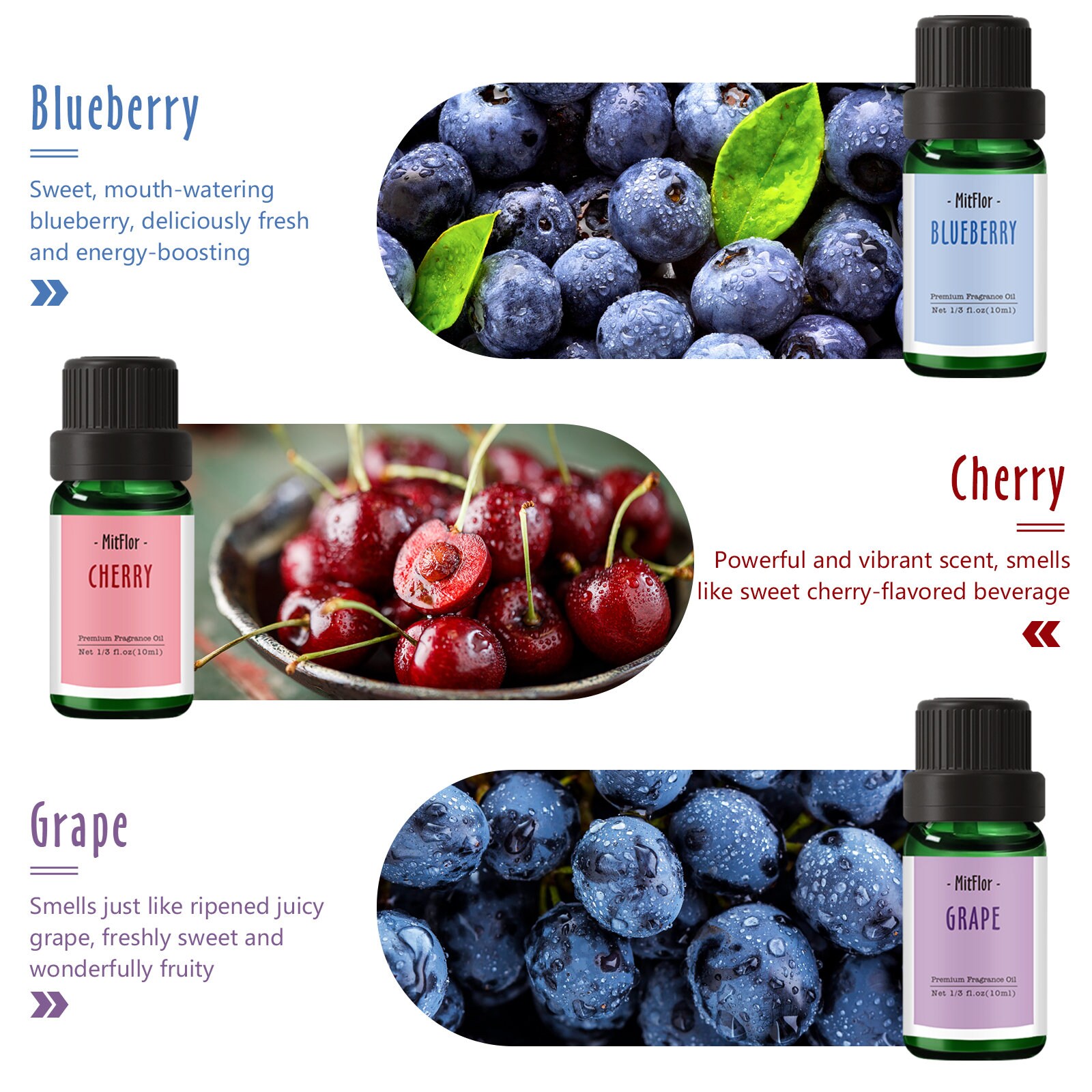 Mitflor Premium Fruit Fragrance Oils Set, Fruity Scents for Soap ...