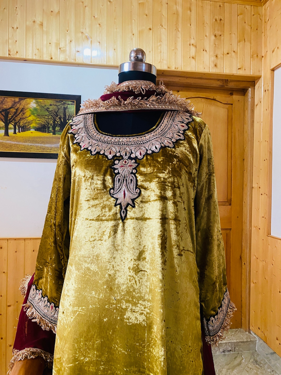 Kashmiri Tilla Dress Kashmiri Embroidery Suit 3 Piece Stitched Suit - Etsy