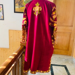 Kashmiri Phern Dress Jama Ari Work Kurti Women Kurta Paisley Aari ...