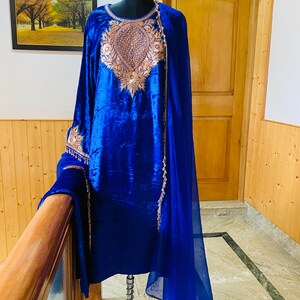Kashmiri Tilla Dress Kashmiri Embroidery Suit 3 Piece Stitched Suit - Etsy