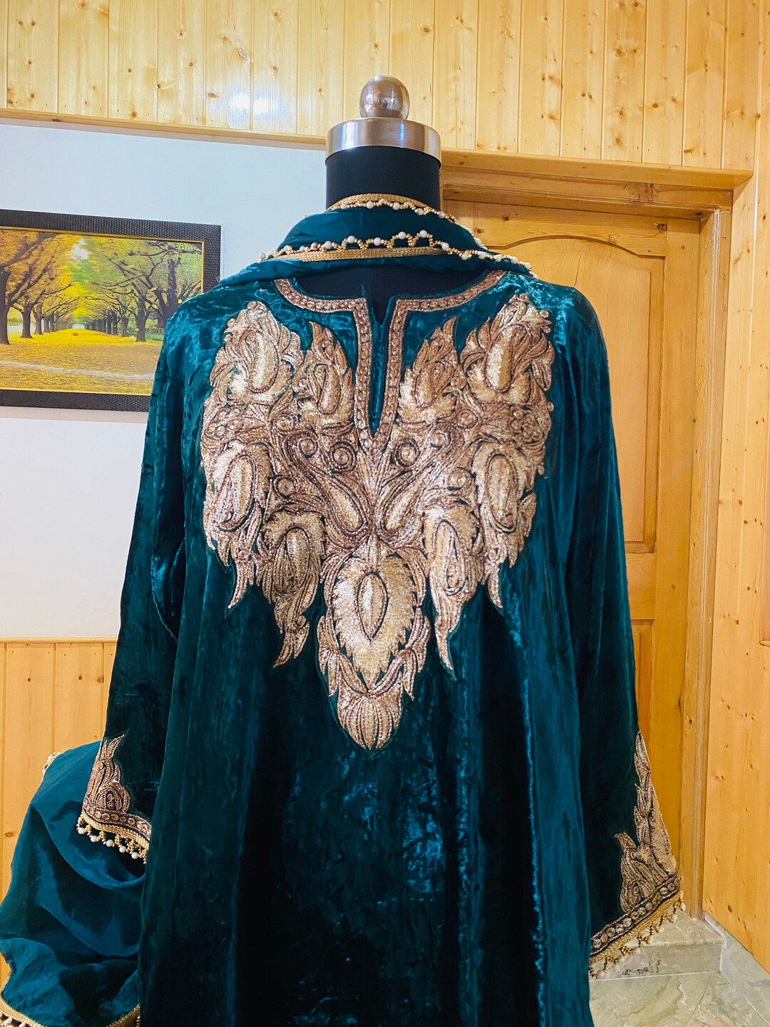 Kashmiri Tilla Dress Kashmiri Embroidery Suit 3 Piece Stitched Suit - Etsy