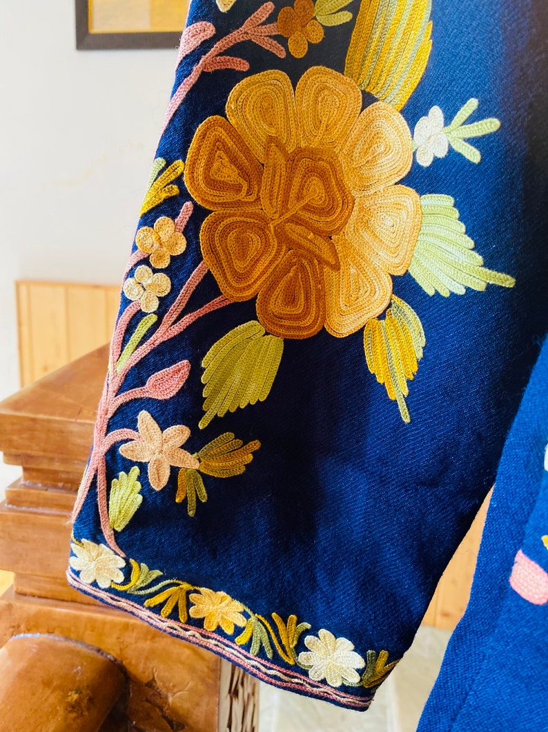 Long Kashmiri Jacket , Kashmiri Jacket , Embroidered Coat for Women ...