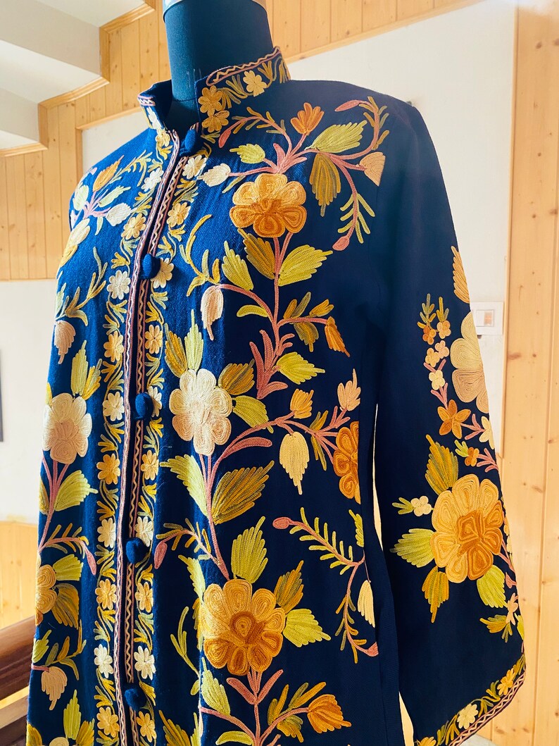 Long Kashmiri Jacket , Kashmiri Jacket , Embroidered Coat for Women ...
