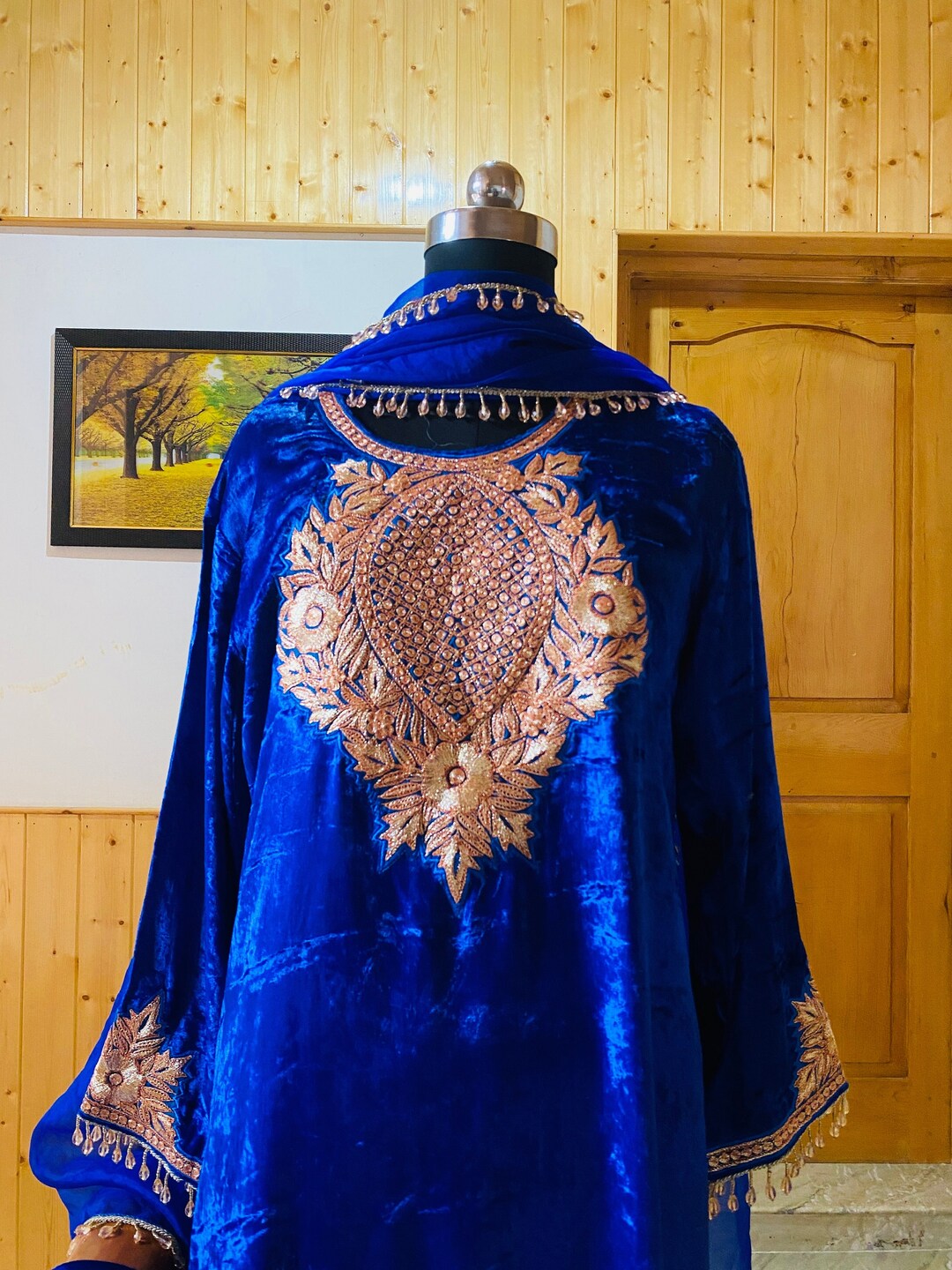 Kashmiri Tilla Dress Kashmiri Embroidery Suit 3 Piece Stitched Suit - Etsy