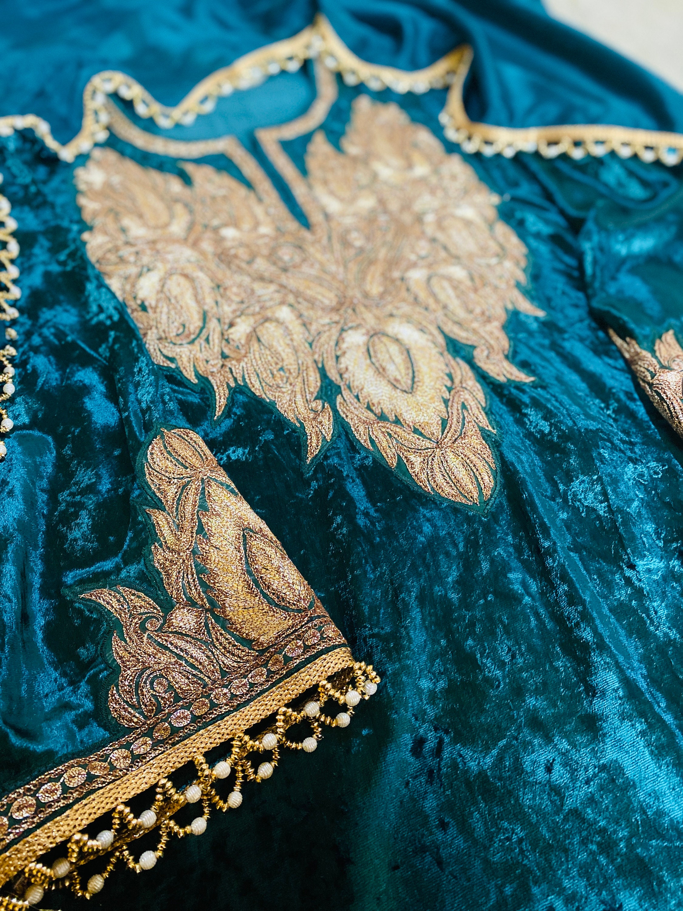 Kashmiri Tilla Dress Kashmiri Embroidery Suit 3 Piece Stitched Suit - Etsy